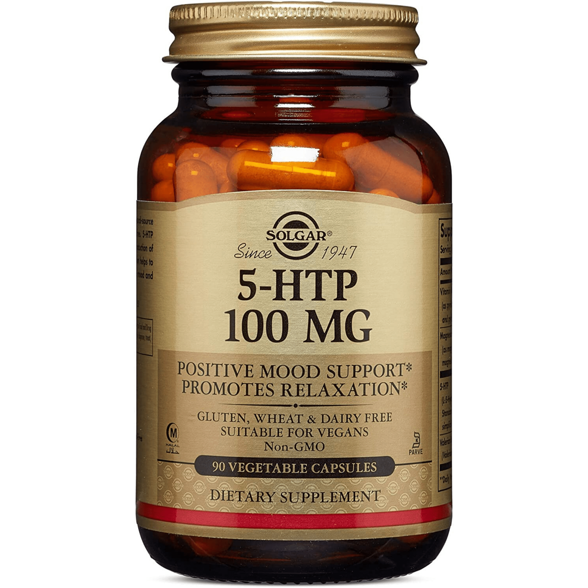 Solgar 5 HTP 100 mg - 90 Capsulas Vegetales | Puro Estado Fisico