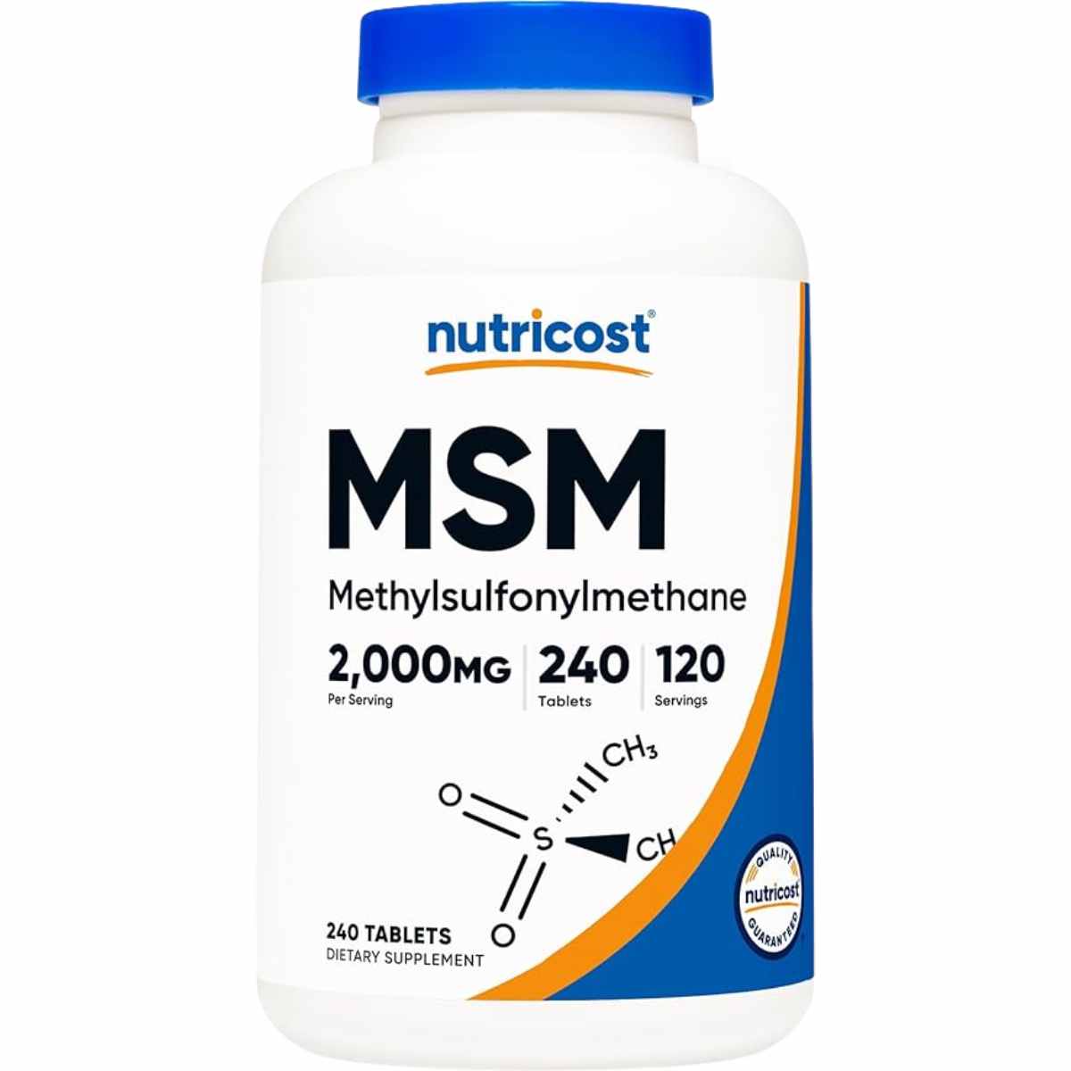 Nutricost MSM 2000 mg - 240 Tabletas | Puro Estado Fisico