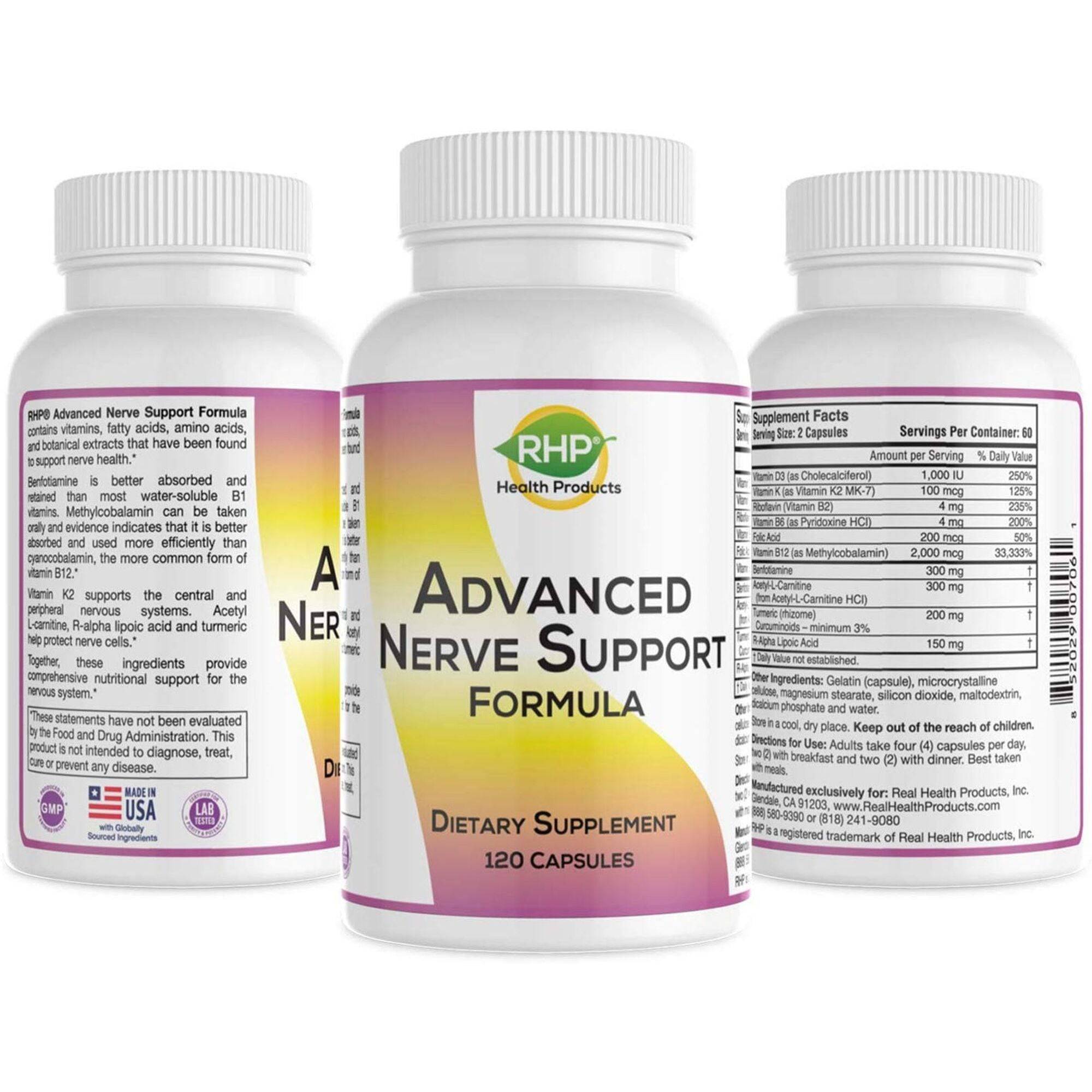 RHP Advanced Nerve Support Formula - 120 capsulas | Puro Estado Fisico