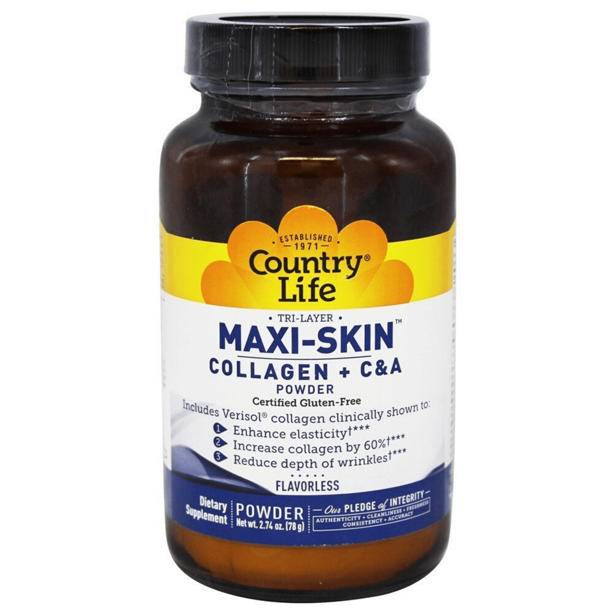 Country Life Maxi-Skin Collagen + C & A - 78 g | Puro Estado Fisico