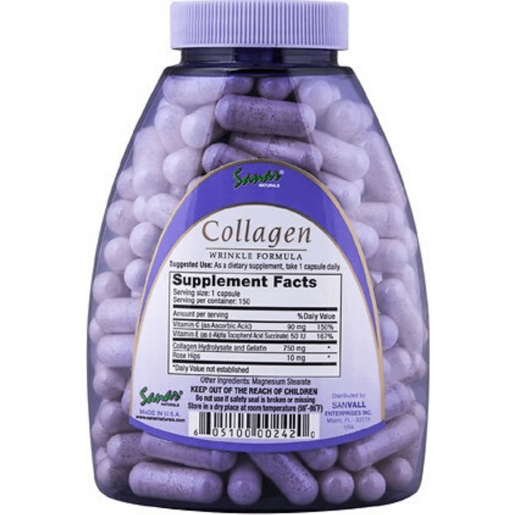 Sanar Naturals Collagen Wrinkle Formula - 150 Cápsulas | Puro Estado Fisico