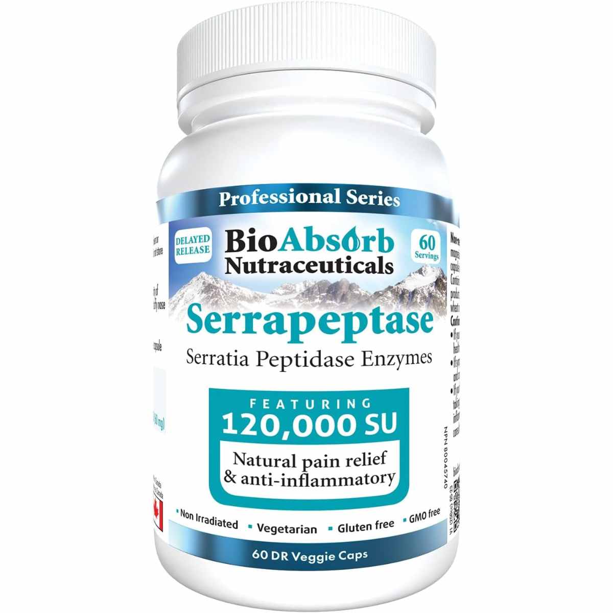 Serrapeptasa 120000 Unidades (SPU) - 60 Cápsulas | Puro Estado Fisico