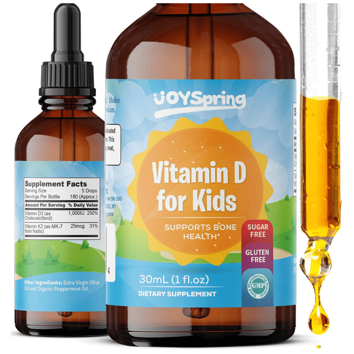 JoySpring Vitamin D3 With K2 - 30 ml | Puro Estado Fisico