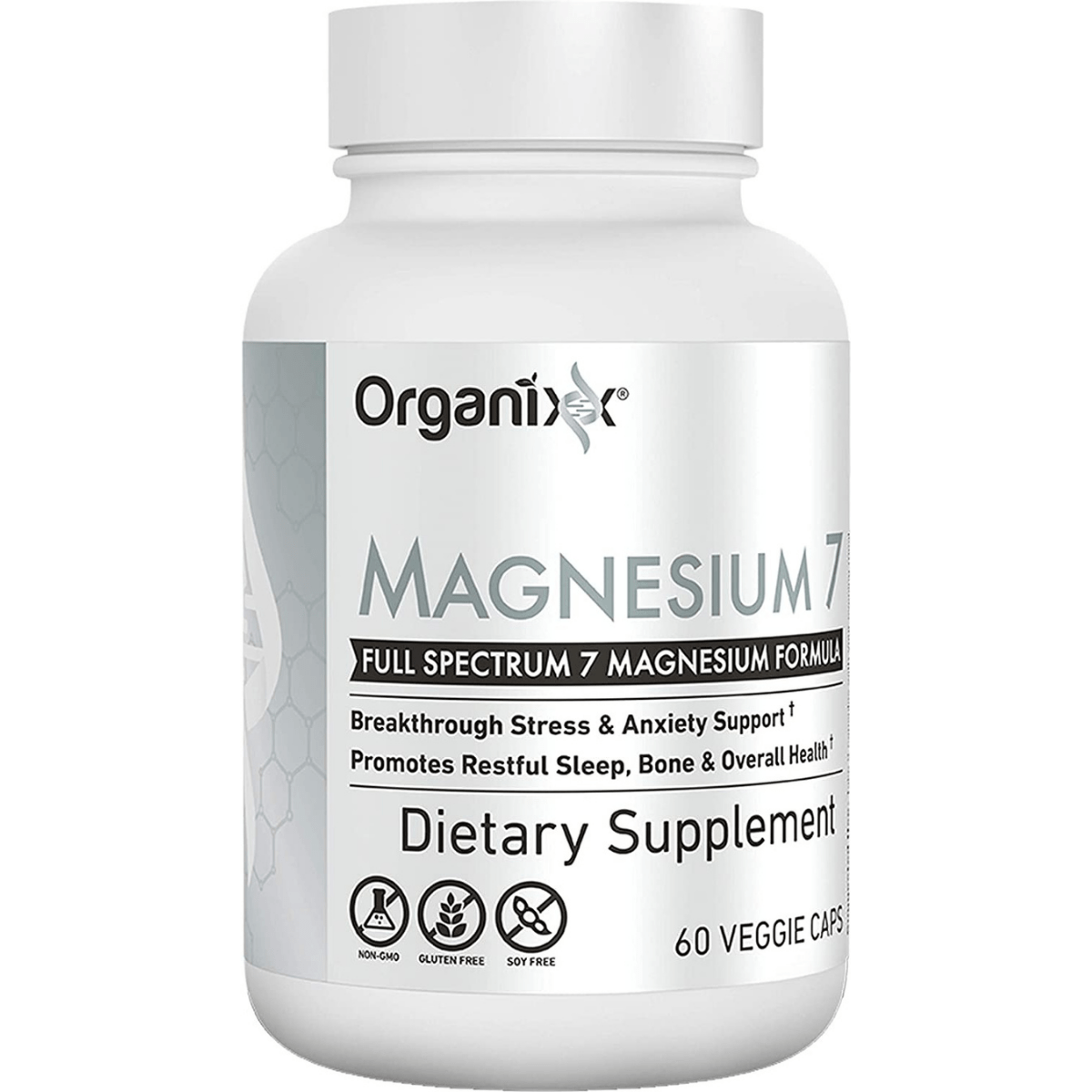 Organixx Magnesium 7 - 60 Cápsulas Vegetales | Puro Estado Fisico