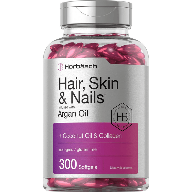 Horbaach Vitamins Hair, Skin And Nails Infused with Argan Oil - 300 ...