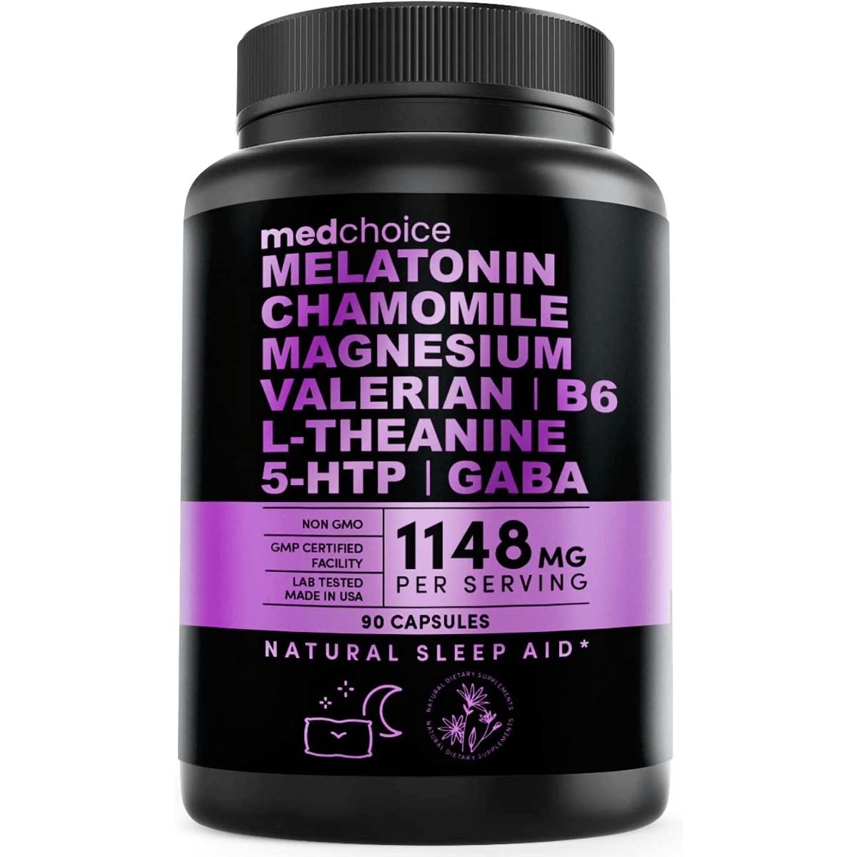 Medchoice Natural Sleep Aid - 90 Cápsulas | Puro Estado Fisico
