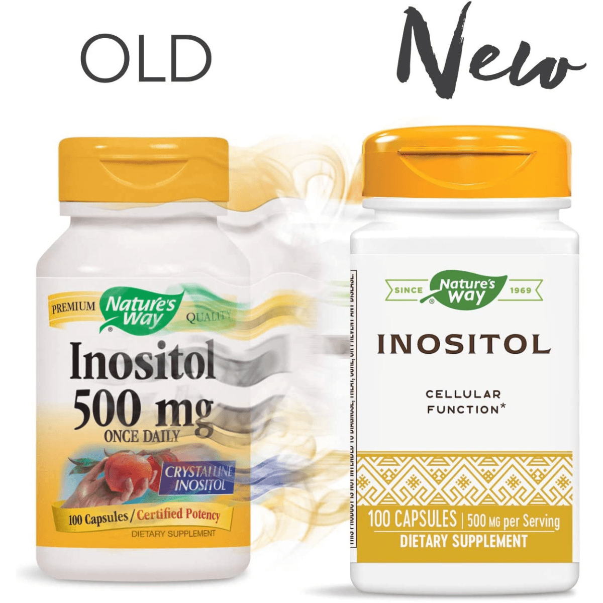 Natures Way Inositol 500 mg - 100 Cápsulas | Puro Estado Fisico