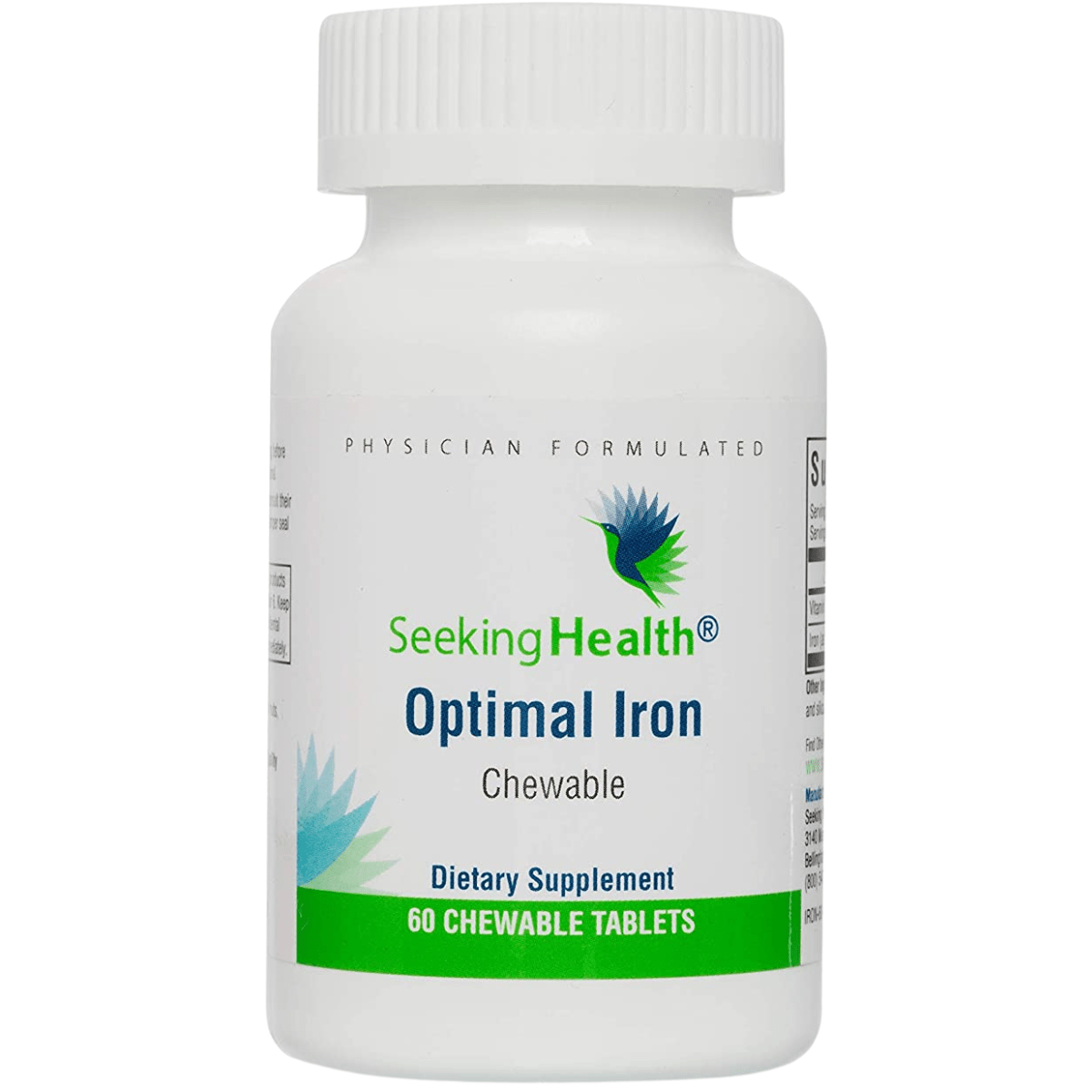 Seeking Health Optimal Iron - 60 Tabletas Masticable | Puro Estado Fisico