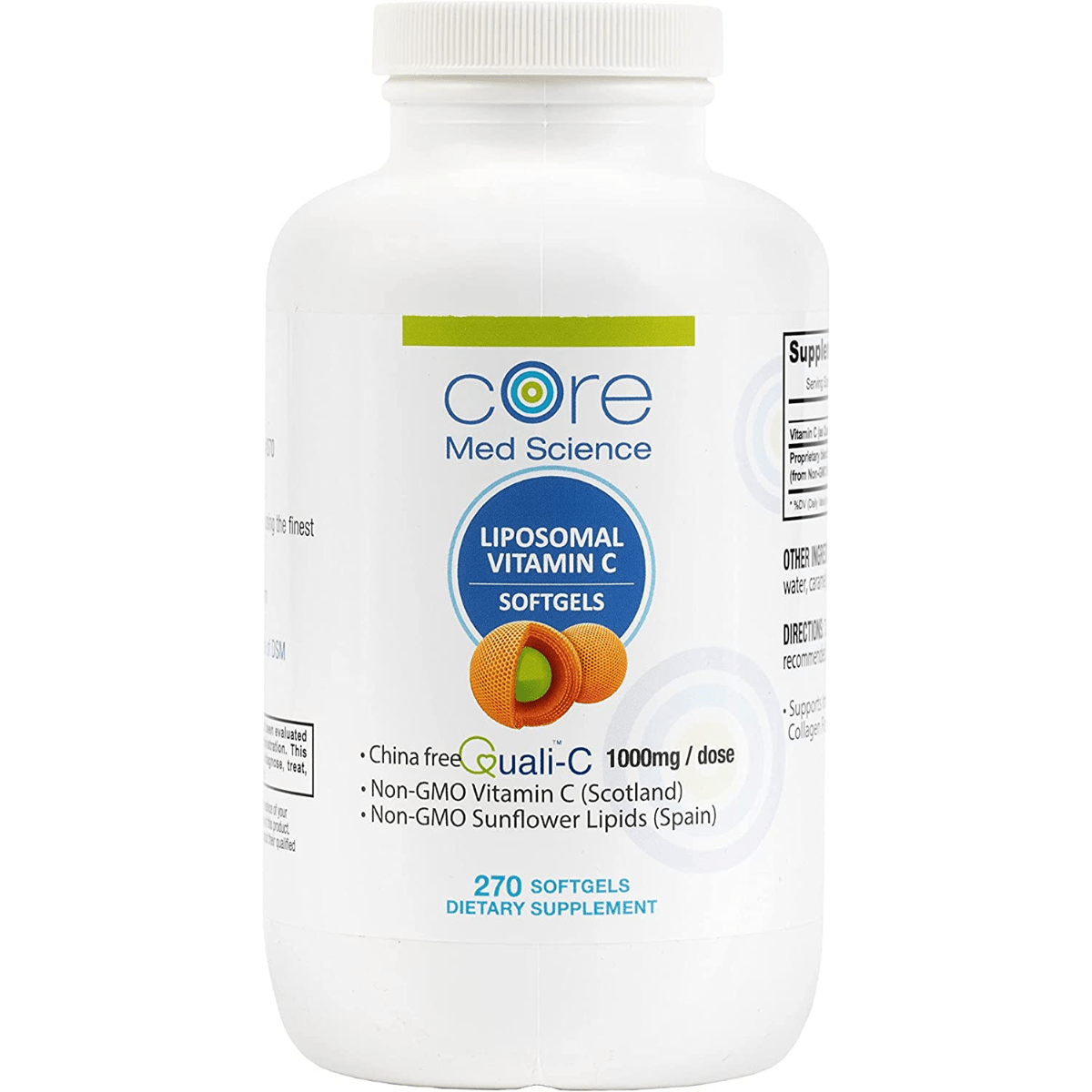 Core Med Science Liposomal Vitamin C 1000 mg - 270 Cápsulas Blandas ...