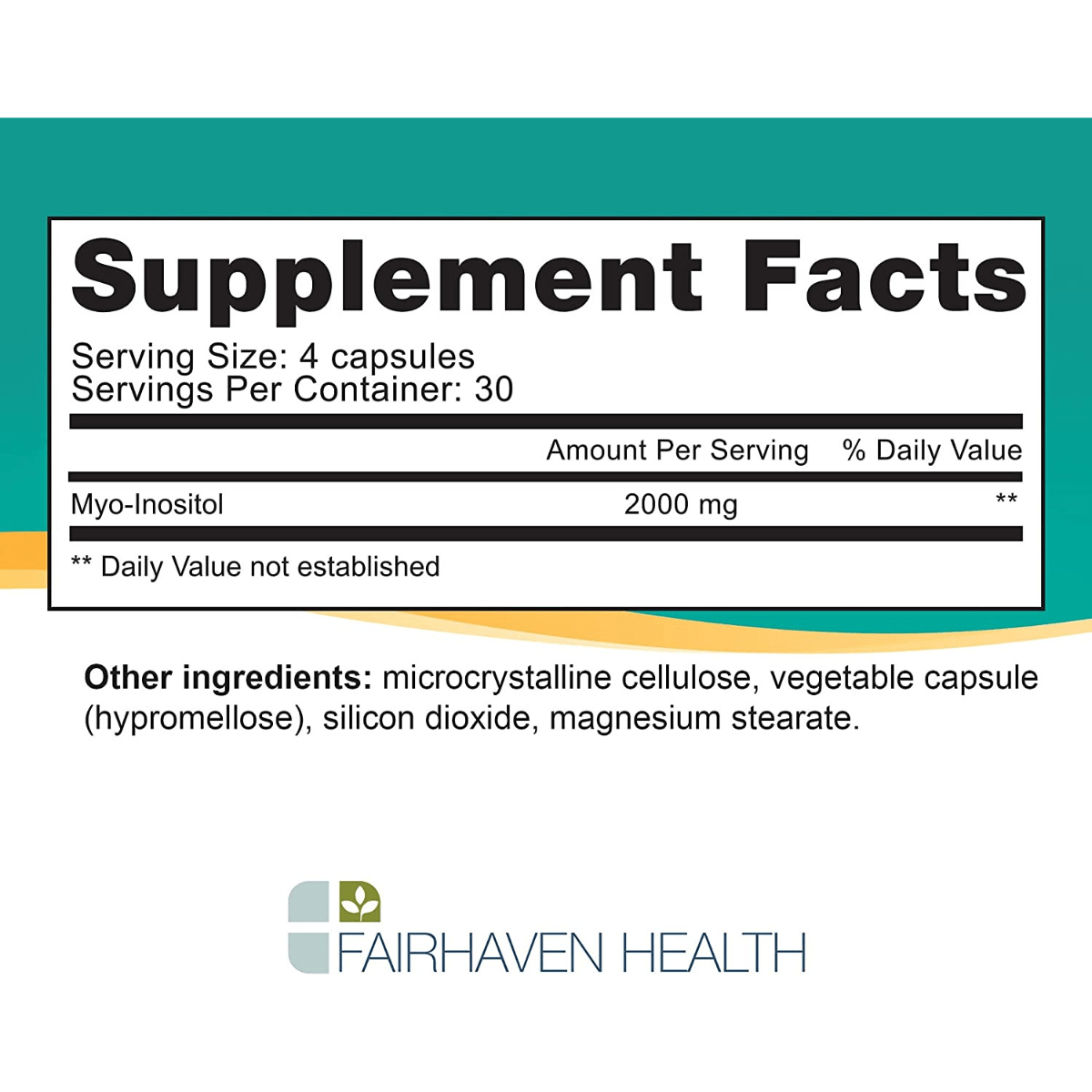 Fairhaven Health Myo-Inositol For Men And Womens - 120 Cápsulas | Puro ...