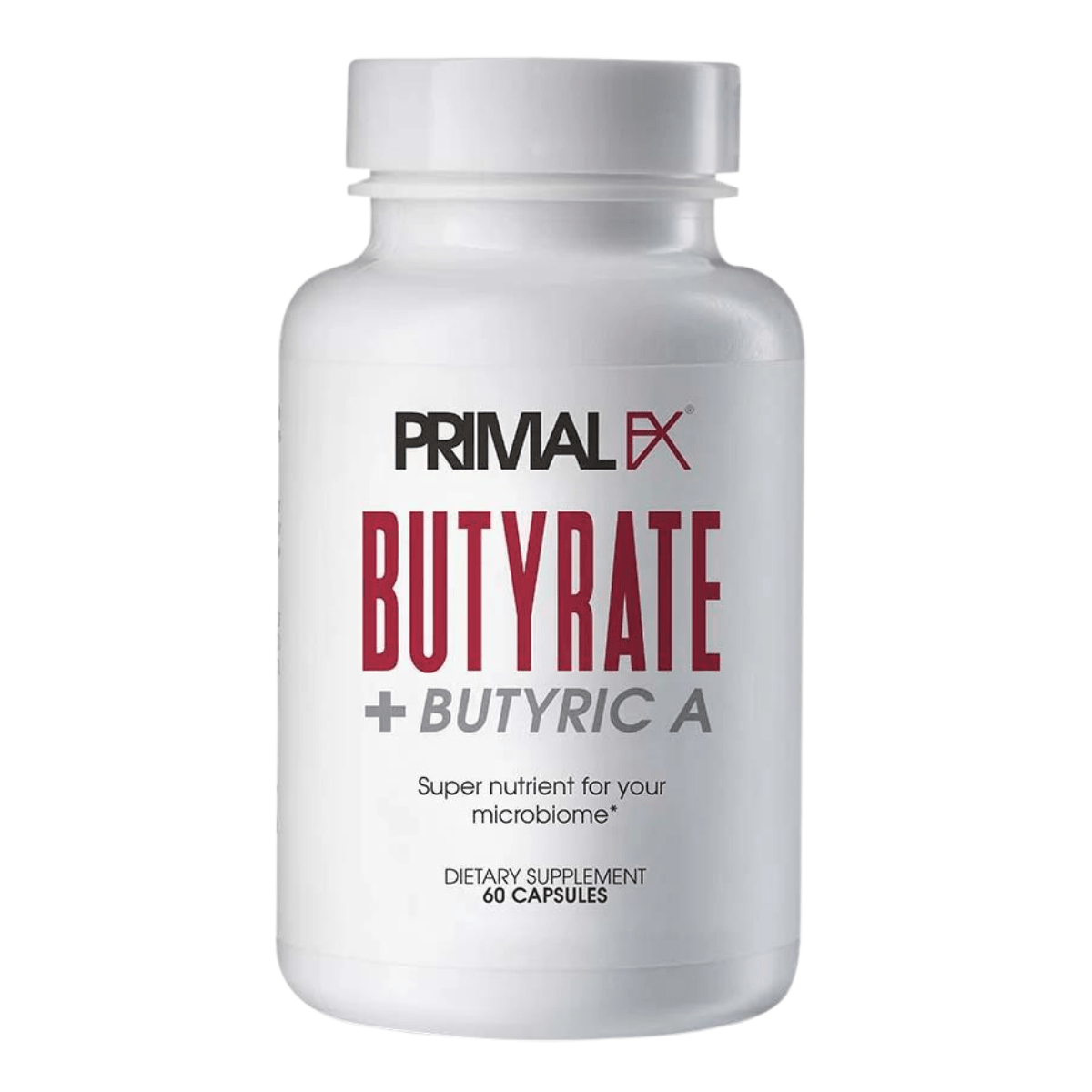 PrimalFX Butirato + Ácido Butírico 600 mg- 60 Cápsulas | Puro Estado Fisico