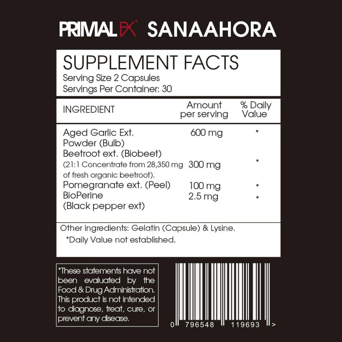 Primalfx Inntra - 60 Cápsulas | Puro Estado Fisico
