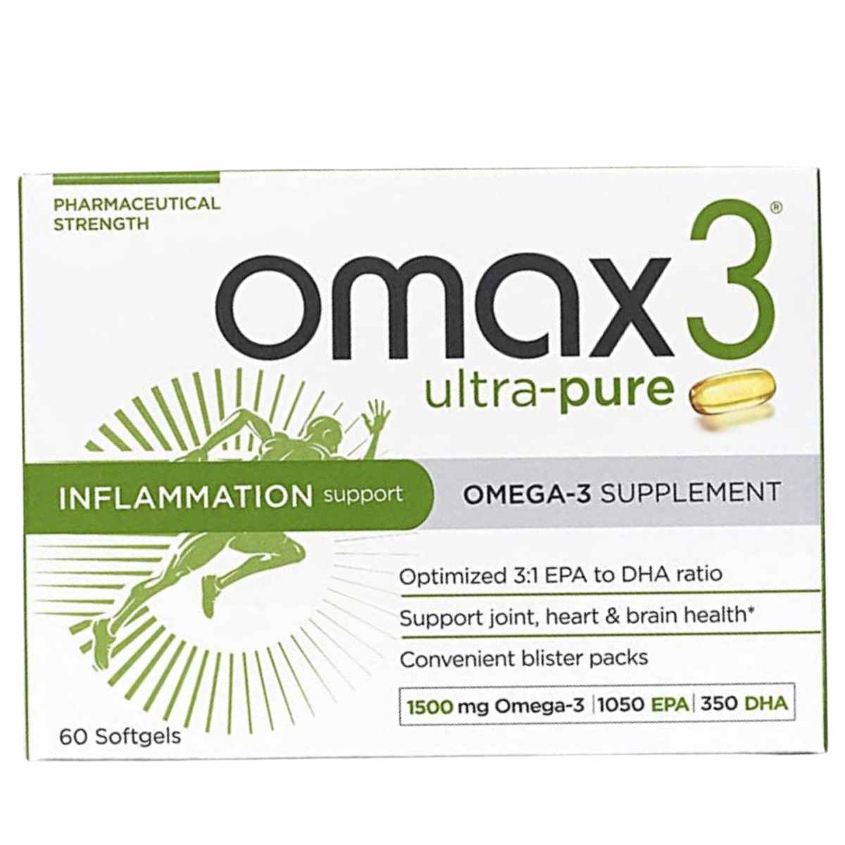 Omax3 Omega 3 Fish Oil Pills - 60 Cápsulas Blandas | Puro Estado Fisico