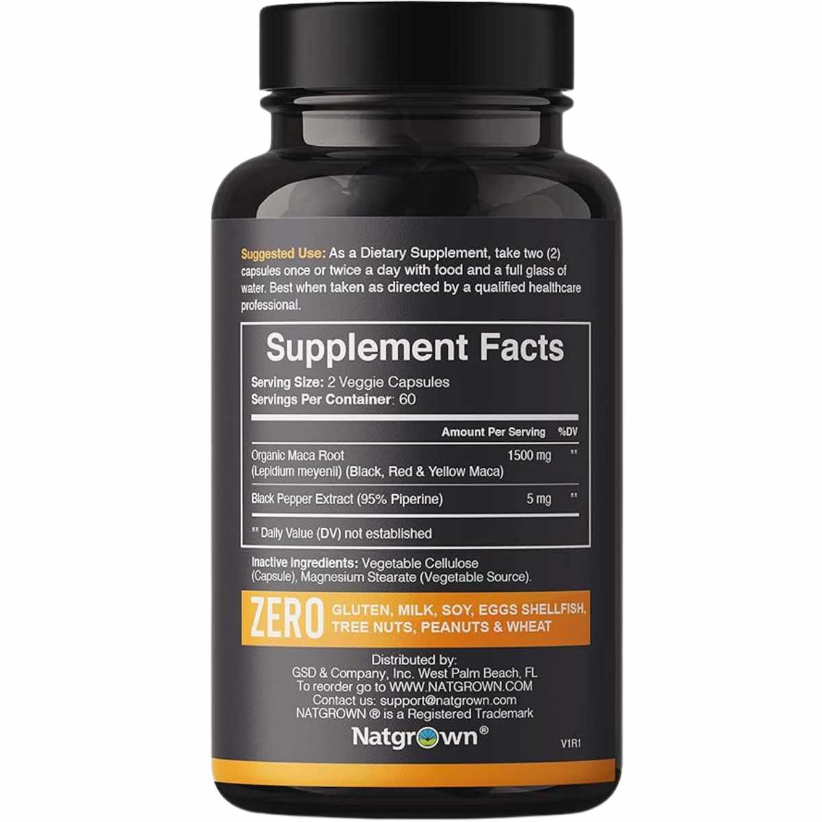 Natgrown Raíz de Maca 1500 mg - 120 Cápsulas Vegetales