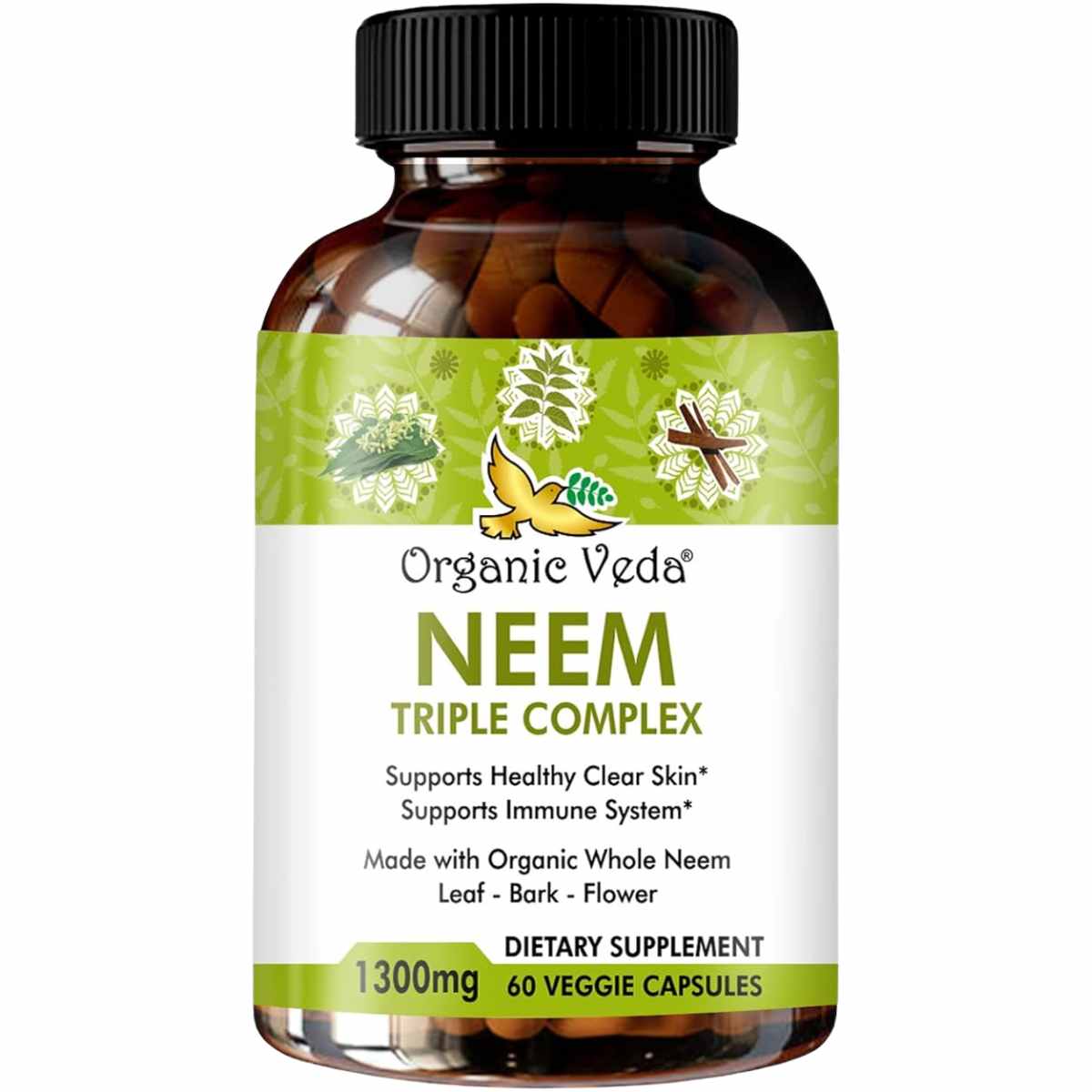 Organic Veda Neem Triple Complejo | Puro Estado Fisico